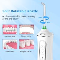 China Rechargeable Oral Irrigator 300ml Water Tank 5 Modes IPX7 Waterproof Dental Flosser CE FCC for sale