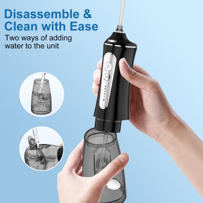 China Cordless Dental Water Flosser 300ML UV Sterilization IPX7 Waterproof Oral Irrigator 40-110PSI for sale