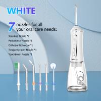 China Cordless Water Flosser Teeth Cleaner 300ML IPX7 Waterproof Dental Irrigator with UV Sterilization for sale