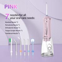China Custom Logo Cordless Water Dental Flosser 300ml IPX7 Oral Irrigator 40-110PSI for sale