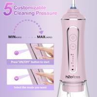 China Custom Logo Cordless Water Dental Flosser 300ml IPX7 Oral Irrigator 40-110PSI for sale