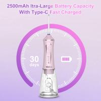 China Custom Logo Cordless Water Dental Flosser 300ml IPX7 Oral Irrigator 40-110PSI for sale