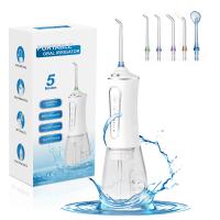 China Portable Water Flosser 300ml IPX7 5 Nozzle Tips Oral Irrigator 100-240V for Dental Hygiene for sale