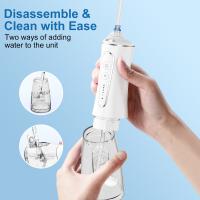 China IPX7 Cordless Water Flosser 300ml Rechargeable Dental Cleaner 40-110PSI for sale