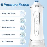 China IPX7 Cordless Water Flosser 300ml Rechargeable Dental Cleaner 40-110PSI for sale