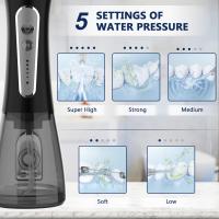 China USB Rechargeable Dental Water Flosser Portable Oral Irrigator 300ML 40-110PSI for sale