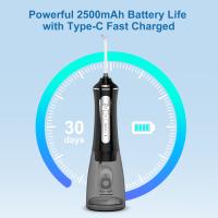 China 300ml Cordless Rechargeable Oral Water Flosser 40-110PSI Adjustable Pressure for Tartar Removal and Teeth Whitening for sale