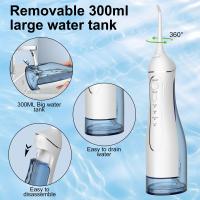 China 11W Cordless Water Flosser with 310ML Tank and IPX7 Rating - 40-110PSI Portable Oral Irrigator for sale