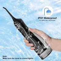 China OEM Portable Cordless Water Flosser 300ML with 4 Modes 40-110PSI Pressure Electric Oral Irrigator for sale