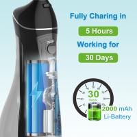 China Rechargeable Cordless Water Flosser IPX7 300ML 1200-1400 Pulses Per Minute Oral Irrigator for sale