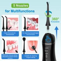 China Rechargeable Cordless Water Flosser IPX7 300ML 1200-1400 Pulses Per Minute Oral Irrigator for sale