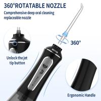 China Custom Dental Water Flosser with UV Sterilization 300ML Tank IPX7 Waterproof USB Charging 40-110PSI for sale