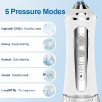 China Type C Charging Cordless Water Flosser with 300ML Tank and 40-110PSI Adjustable Pressure for Professional Oral Care for sale