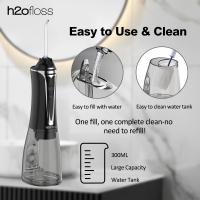 China 300ml IPX7 Cordless Oral Irrigator Rechargeable Water Flosser 100-240V Customizable for sale
