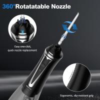 China 300ml IPX7 Cordless Oral Irrigator Rechargeable Water Flosser 100-240V Customizable for sale