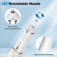China Private Label Deep Cleaning Dental Flosser Rechargeable Electric Flosser With Replaceable Head for sale