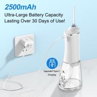 China Private Label Deep Cleaning Dental Flosser Rechargeable Electric Flosser With Replaceable Head for sale