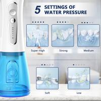 China IPX7 Waterproof Electric Dental Flosser 1200-1400 Pulse Frequency 300ML Tank for sale