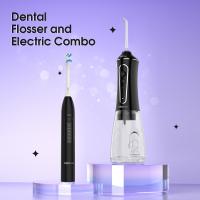 China Wireless Charging 2-in-1 Flosser Toothbrush Combo Battery Powered OEM 15K Daily Production for sale