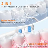 China Cordless Water Flosser and Electric Toothbrush 2-in-1 with IPX7 Waterproof Rating and USB Charging for sale