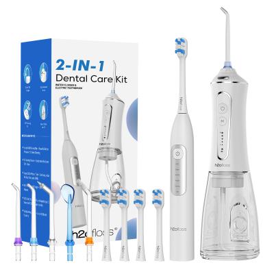 China Oral Care Dual Water Dental Floss Picks with Smart Sonic Vibration - Rechargeable Electric Teeth Cleaner for sale