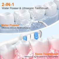 China OEM 2 in 1 Toothbrush Water Flosser Combo Oral Irrigator USB Power 15000 Units Daily Output for sale
