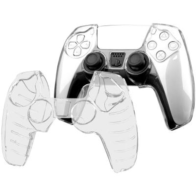 China PS5 Dualsense Controller Crystal Shell Case Transparent PC Hard Plastic Protective Cover 15x11.5x5cm for sale