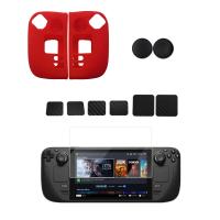 China Silicone Cover Set for Steam Deck 10 in 1 Thumb Grips Tempered Film Sticker Protective Kit for sale