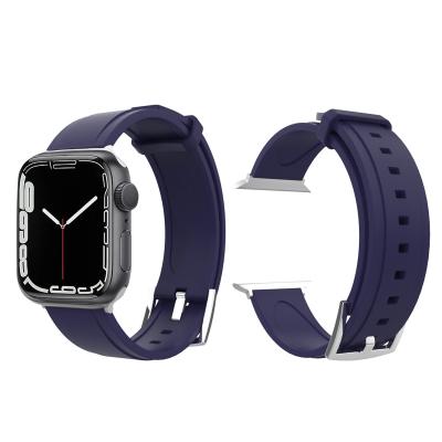 China FKM Rubber Watch Strap 38mm 49mm Quick Release Silicone Apple Watch Band for sale