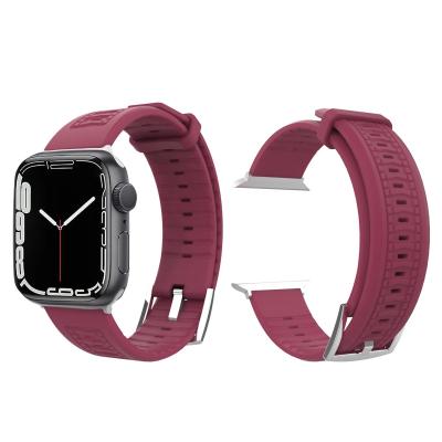 China Waterproof FKM Watch Strap for Apple Watch 38 40 42 44 45 49mm Soft Flexible Durable for sale