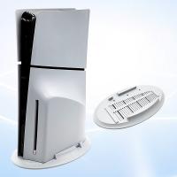 China PS5 Slim Cooling Stand Dock 111g Non-Slip Station for CD-Rom Edition ABS Black White for sale