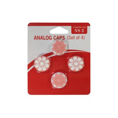 China Sakura Pattern Silicone Thumbstick Caps for Nintendo Switch 2 4 in 1 Set 11g for sale