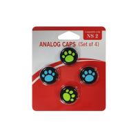 China Cartoon Cat Paw Silicone Thumbstick Caps for Nintendo Switch 2 4 in 1 Blister Pack for sale