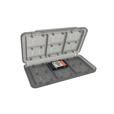China Double Sided 12 Slots Portable Plastic Game Card Case for Nintendo Switch 2 6.2x11.3x1.2cm for sale