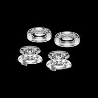 China 4 Pack Transparent Thumbstick Grip Caps for Nintendo Switch 2 Silicone and Plastic Dual Texture Set for sale