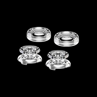 China 4 Pack Transparent Thumbstick Grip Caps for Nintendo Switch 2 Silicone and Plastic Dual Texture Set for sale