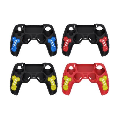 China Tri-Color Anti-Slip Silicone Case for PS5 Dualsense Controller Durable Grip Cover for sale