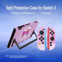 China Split Design Cartoon Girly Protective Case for Nintendo Switch 2 PC Detachable Shell 27.4cm for sale