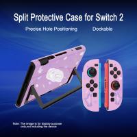 China Detachable Cartoon Girl Cat Pattern Protective Case for Nintendo Switch 2 PC 27.4cm Pink for sale