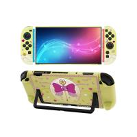 China Pastel Yellow Macaron Split Case for Switch 2 & PC - Cute Cartoon Girl Detachable Protective Shell for sale