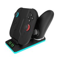 China Detachable Portable Charging Dock with RGB Light for Nintendo Switch 2 Joycon and Pro Controller for sale
