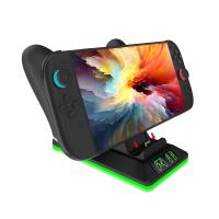 China Detachable Portable Charging Dock with RGB Light for Nintendo Switch 2 Joycon and Pro Controller for sale