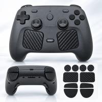 China 10 in 1 Full Function Anti-Slip Carbon Fiber Silicone Sticker Set For Steam Deck Controller 2 for sale