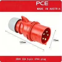 China Original Brand New PCE Industrial IP44 Plastic Waterproof Explosion-Proof Plug Socket 380V 32A for Industrial Workshop for sale