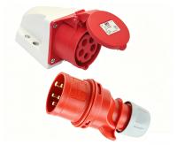 China Original Brand New PCE Industrial IP44 Plastic Waterproof Explosion-Proof Plug Socket 380V 32A for Industrial Workshop for sale