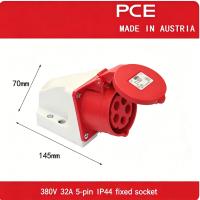 China Original Brand New PCE Industrial IP44 Plastic Waterproof Explosion-Proof Plug Socket 380V 32A for Industrial Workshop for sale