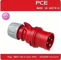 China Original European Imported PCE Industrial Waterproof Plastic Plug and Socket Connector 380V-16A-4 Pin-IP44-014 for sale