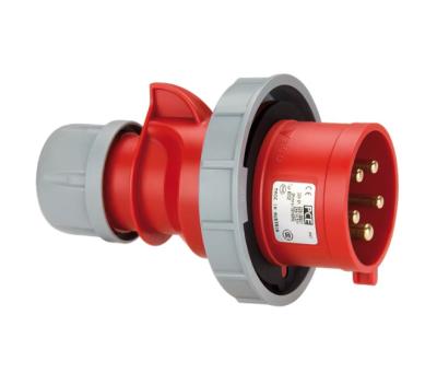 China Imported Austrian PCE Industrial Waterproof Plug Socket 415V 32A 5-Pin IP67 Vehicle Rail Mounted 1 Outlet Model 0252+1252 for sale