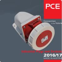 China Imported Austrian PCE Industrial Waterproof Plug Socket 415V 32A 5-Pin IP67 Vehicle Rail Mounted 1 Outlet Model 0252+1252 for sale