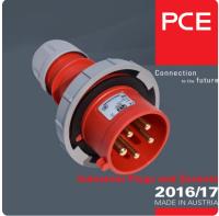 China Imported Austrian PCE Industrial Waterproof Plug Socket 415V 32A 5-Pin IP67 Vehicle Rail Mounted 1 Outlet Model 0252+1252 for sale